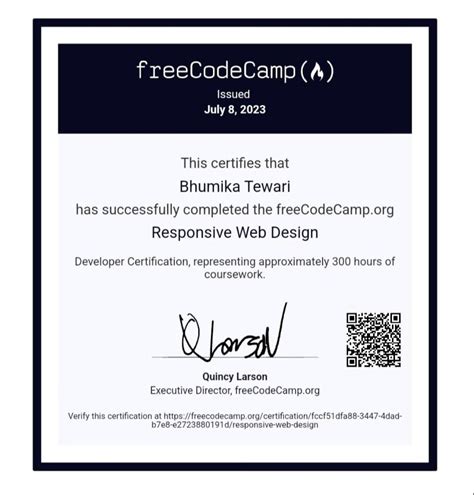bhumika tewari on linkedin freecodecamp