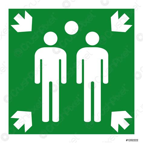 Assembly Point Symbol Isolate On White Background Vector Illustration Eps10 Stock Vector