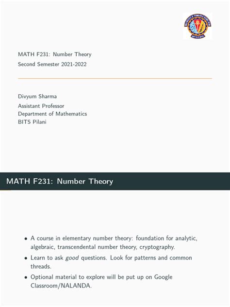 Merged Slides Pdf Summation Number Theory