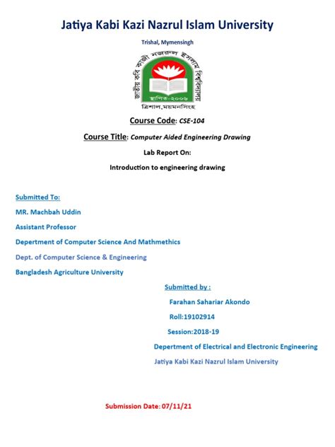 An Introduction To Computer Aided Engineering Drawing Using Autocad
