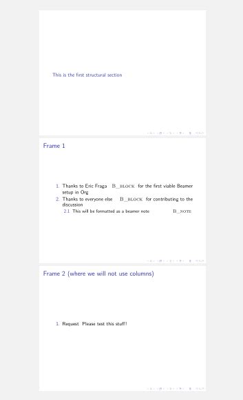 Org Mode 导出 Beamer 时标题无法转换为帧 Org Mode Emacs China