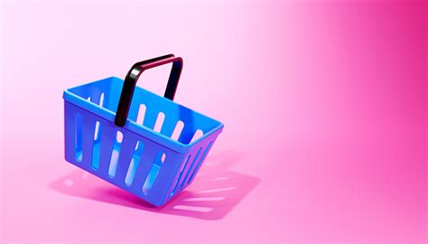 분홍색 배경에 고립 된 복사 공간이있는 장바구니의 3d 렌더링 디지털 이미지 일러스트레이션 슈퍼마켓에 대한 스톡 사진 및 기타