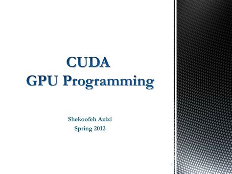 Ppt Cuda Gpu Programming Powerpoint Presentation Free Download Id