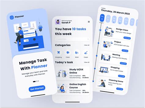 Mobile App For Manage Task Everyday Planner 1 Images Behance