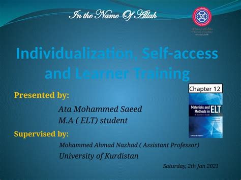 Individualization Self Access And Learner Training Slide Show Ppsx Ppsx