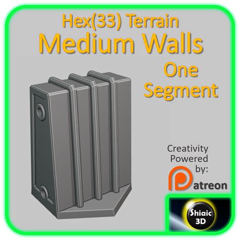 3d File Hex33 Hex Walls Medium・template To Download And 3d Print・cults