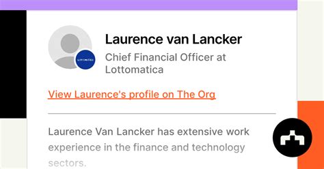 Laurence Van Lancker Chief Financial Officer At Lottomatica The Org