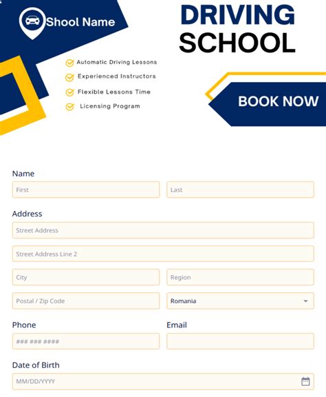 Dance Class Registration Form Template 123formbuilder