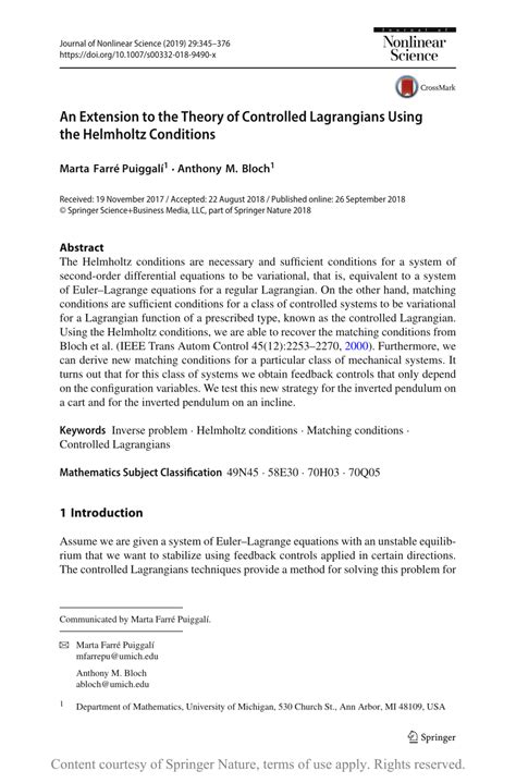 An Extension To The Theory Of Controlled Lagrangians Using The