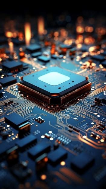 Premium Photo Photo Electronic Marvel Computer Chip With Processor Transistors Resistors