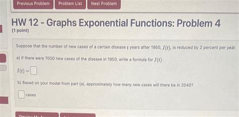 solved hw 12 graphs exponential functions problem 4 1