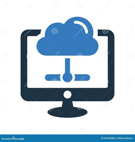 Cloud Computing Database Icon Simple Editable Vector Design Isolated On A White Background