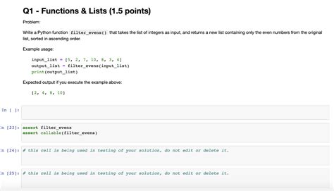Solved Problem Write A Python Function Filter Evens That Chegg