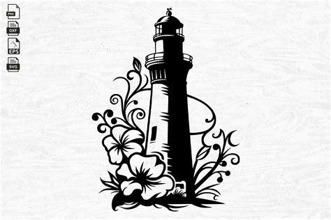 Island Lighthouse Svg Sea Lighthouse Graphic By Blackcatszone