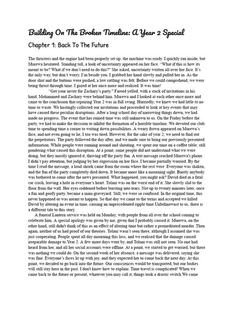 Building On The Broken Timeline A Year 2 Special Pdf