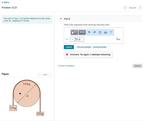 Solved Problem 12 21 15 Of 21 The Axle In Figure 1 Is Half