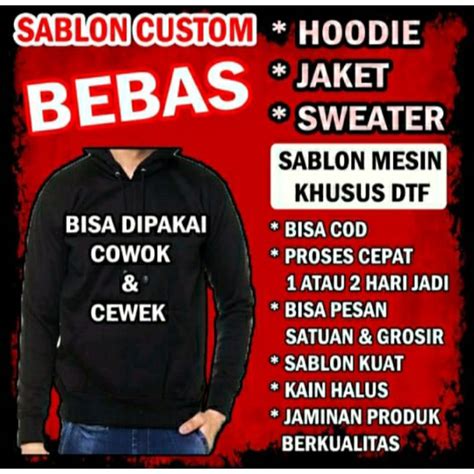 Jual Hoddie Custom Hoodie Custom Sweater Custom Jamper Custom Jaket Custom Desain Suka