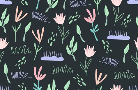 Vector Seamless Spring Pattern With Flowers For Wallpaper Design Abstract Decorative Pattern