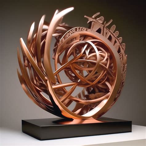 Sculpture Made Of Copper Realism Of The New Structure Of The Multi