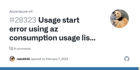 Usage Start Error Using Az Consumption Usage List On Azure Cli Version