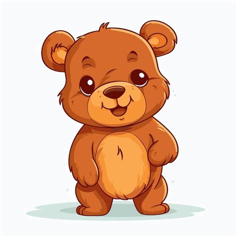 Милый кавайный медведь Премиум Ai сгенерированный вектор