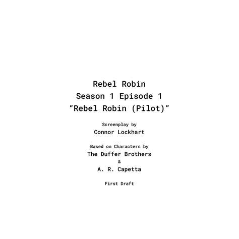 Rebel Robin Pilot Scriptpdf Docdroid