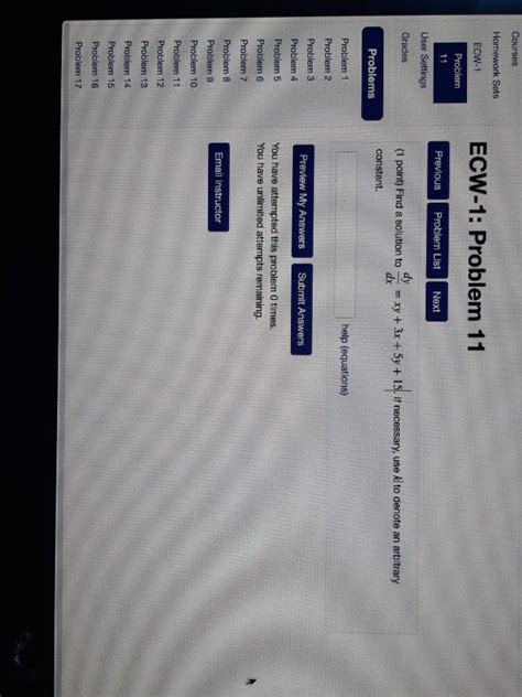 solved courses homework sets ecw 1 ecw 1 problem 11 problem