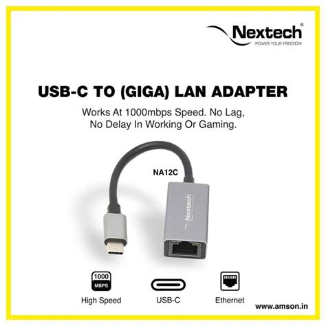 USB C To Ethernet Adapter Nextech
