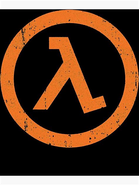 Half Life Lambda Symbol Poster For Sale By Ernestquire Redbubble