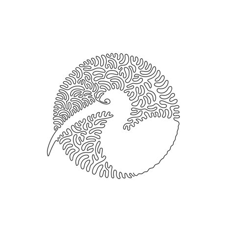 Premium Vector Continuous One Curve Line Drawing Of Funny Ibises Abstract Art In A Circle For