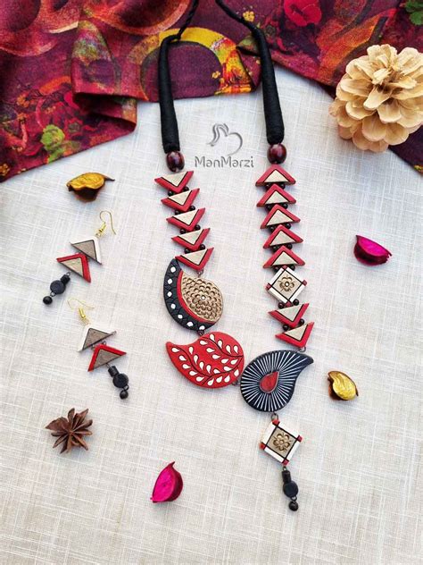 Regal Fusion Handcrafted Terracotta Jewellery Set
