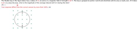 solved the flexible loop in the figure below has a radius of