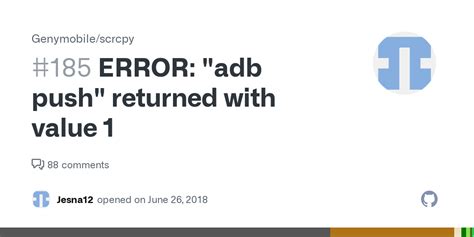 Error Adb Push Returned With Value 1 · Issue 185 · Genymobile