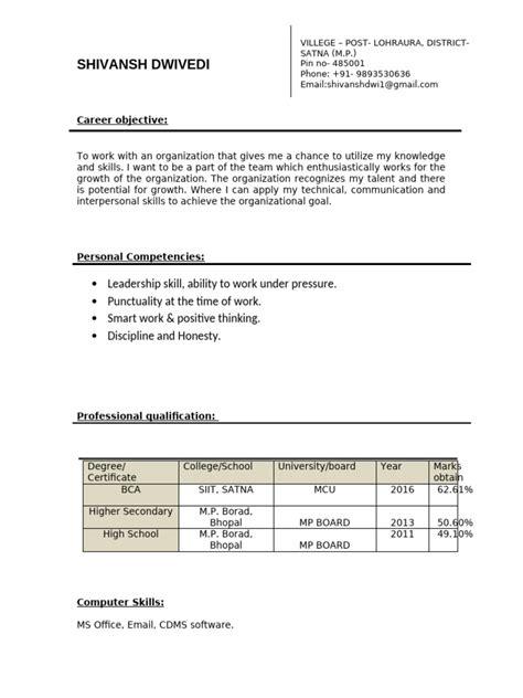 Rohit Resume Pdf