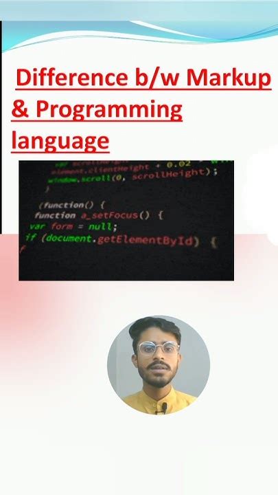 Markup Vs Programming Language || Difference between markup and ...