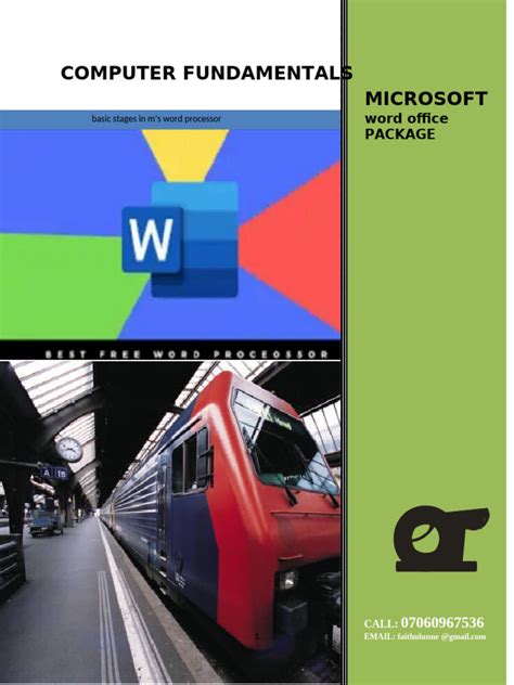 Computer Fundamentalword Processing Pdf Microsoft Word Word Processor