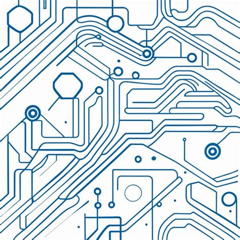 Line Abstract Pattern Tech Look Vector Illustration Line Art Premium