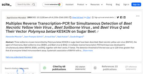 Multiplex Reverse Transcription Pcr For Simultaneous Detection Of Beet