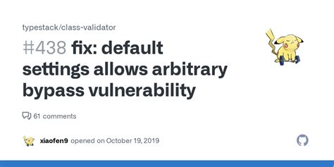 Fix Default Settings Allows Arbitrary Bypass Vulnerability · Issue 438 · Typestackclass