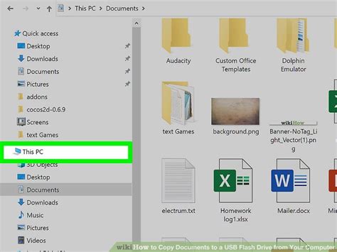 how to copy documents to a usb flash drive from your computer