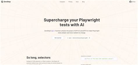 Zerostep Ai Driven No Selector Test Automation For Playwright Aitoolnet