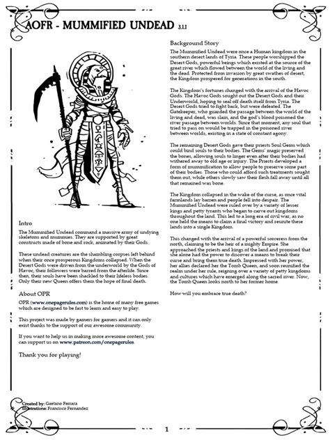 Aofr Mummified Undead 3 1 1 Pdf Mummy
