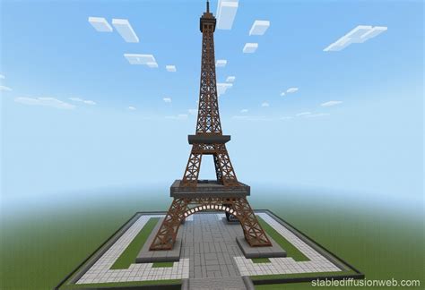 Minecraft Eiffel Tower Paris Landmark Stable Diffusion Online Minecraft Eiffel Tower Paris Landmark Stable Diffusion Online