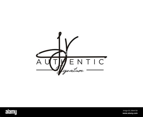 Jr Signature Logo Template Vector Stock Vector Image And Art Alamy