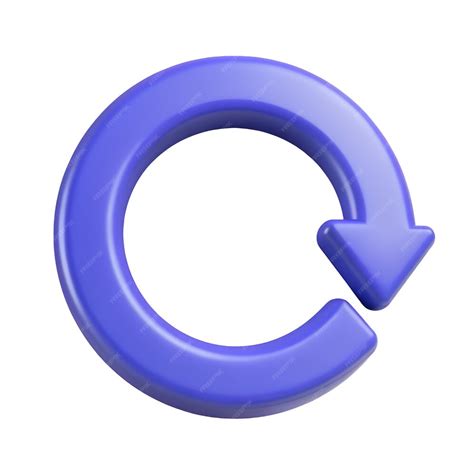 premium photo 3d purple circular arrows refresh icon