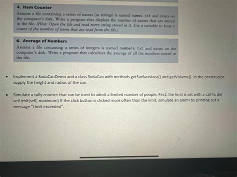 Item Counter Assume A File Containing A Series Of Chegg