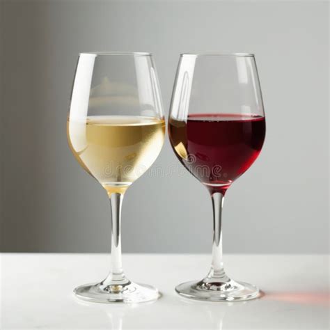 Elegant Wine Glasses Filled With Red And White Wine Red Wine Alcohol