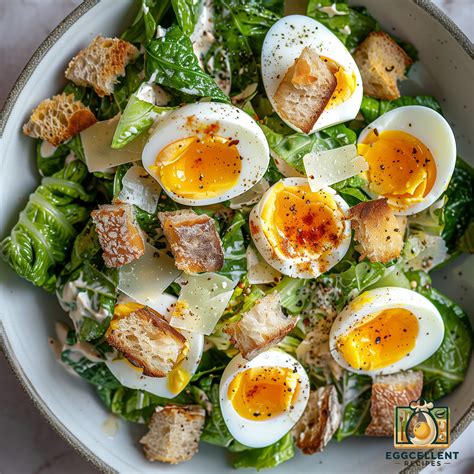 Caesar Salad With Soft Boiled Eggs