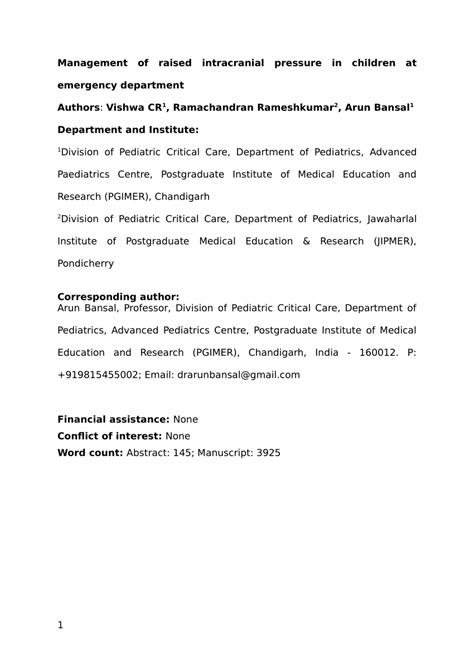 Pdf Raised Icp Protocol