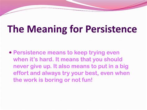 Persistence Definition Persistence Meaning Positive Persistence Definition Persistence Meaning Positive